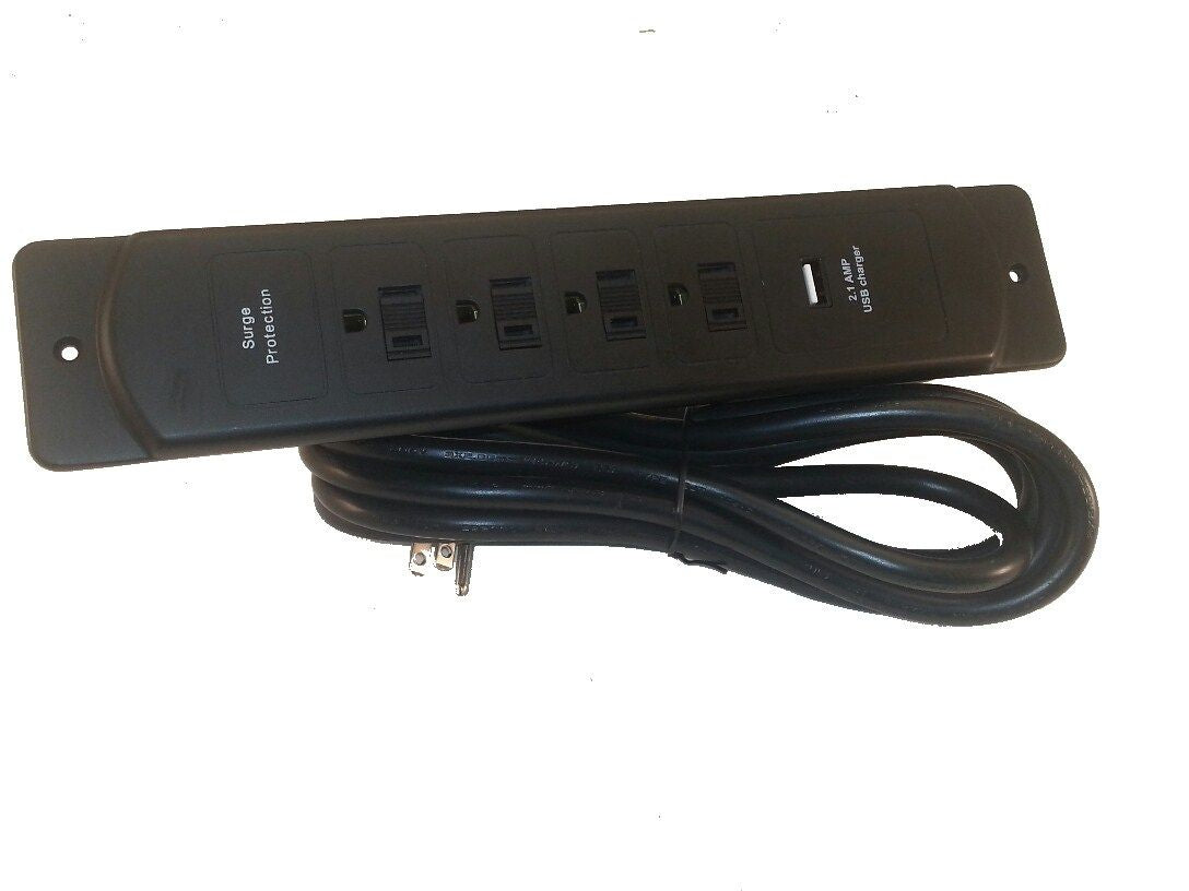 FC-747 - 4 Plug Recessed Mount with Surge Protection and USB A – Furnlite